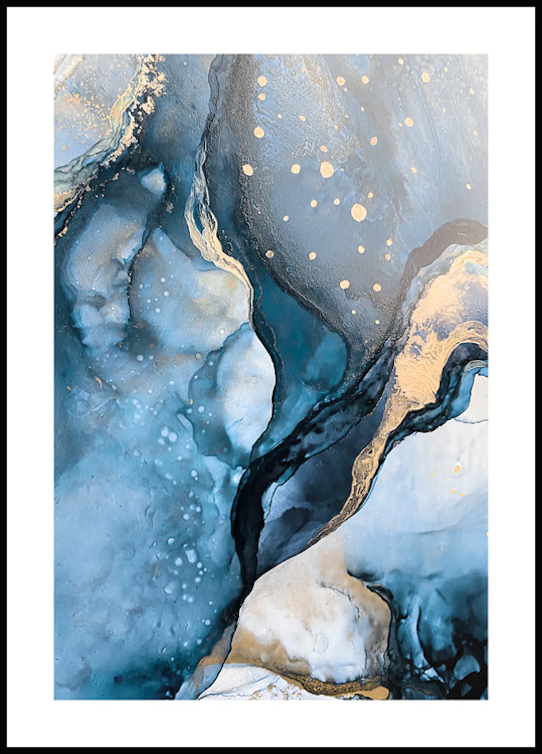 Watercolor Reflection Poster - Pastel mountains