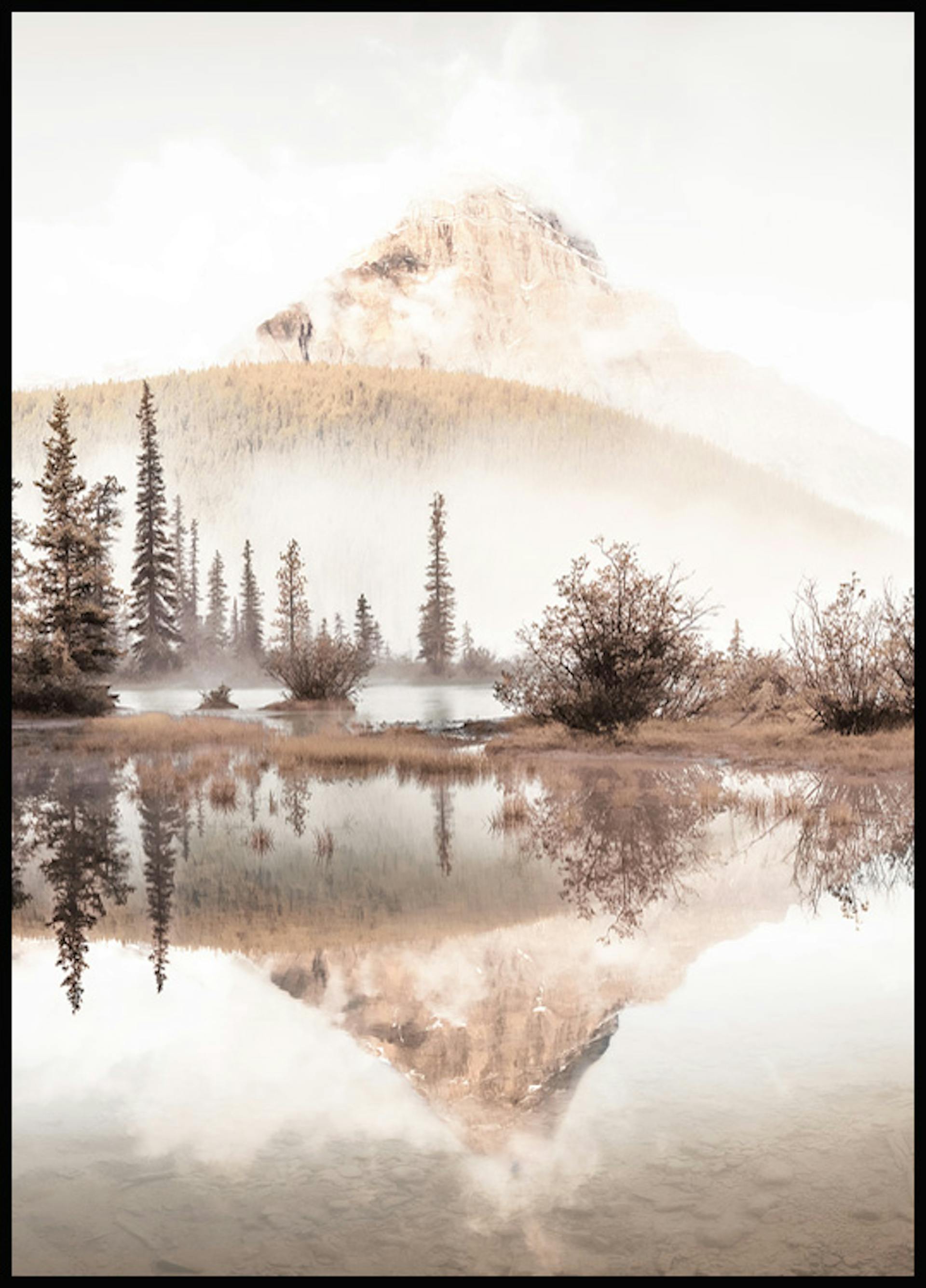 Misty Sunrise Poster | Light Brown Sunrise Poster | Poster Store USA