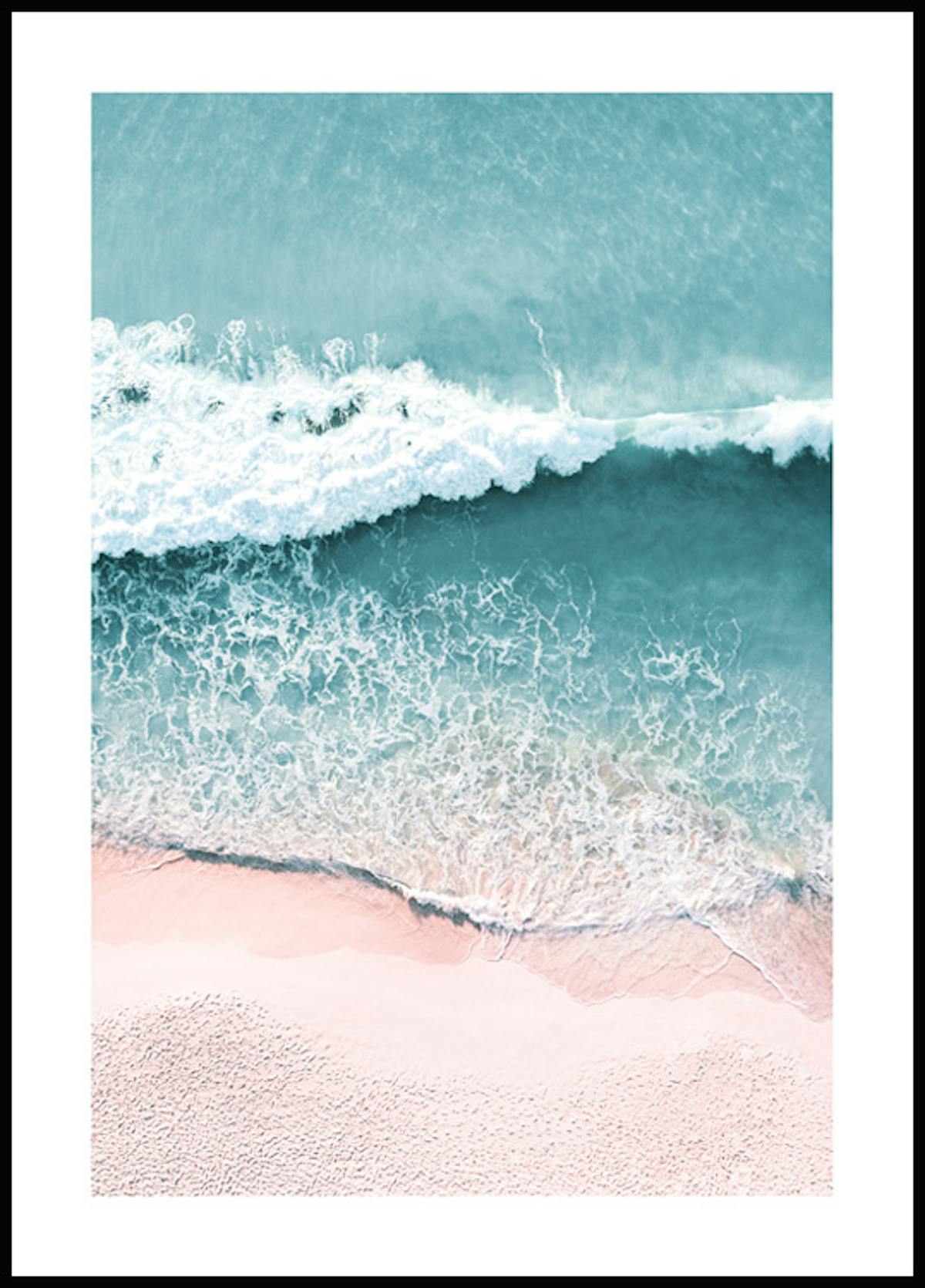 Calm Beach Surf Poster - Shoreline walk print