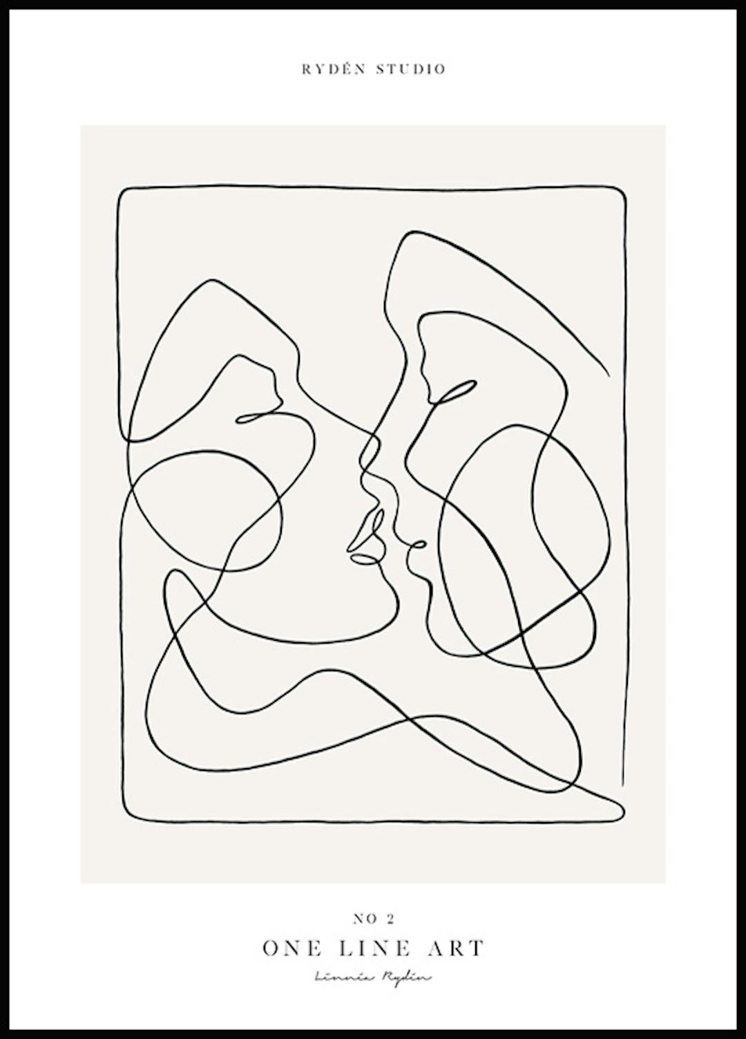 One Line Art No 1 Poster | One Line Art Decor for Your Home | Poster ...