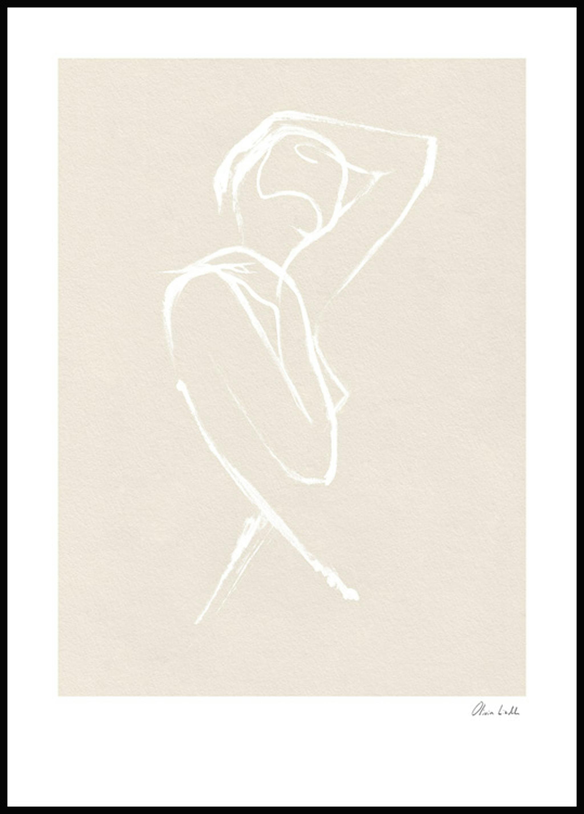 Female Line Art Poster - Abstract print