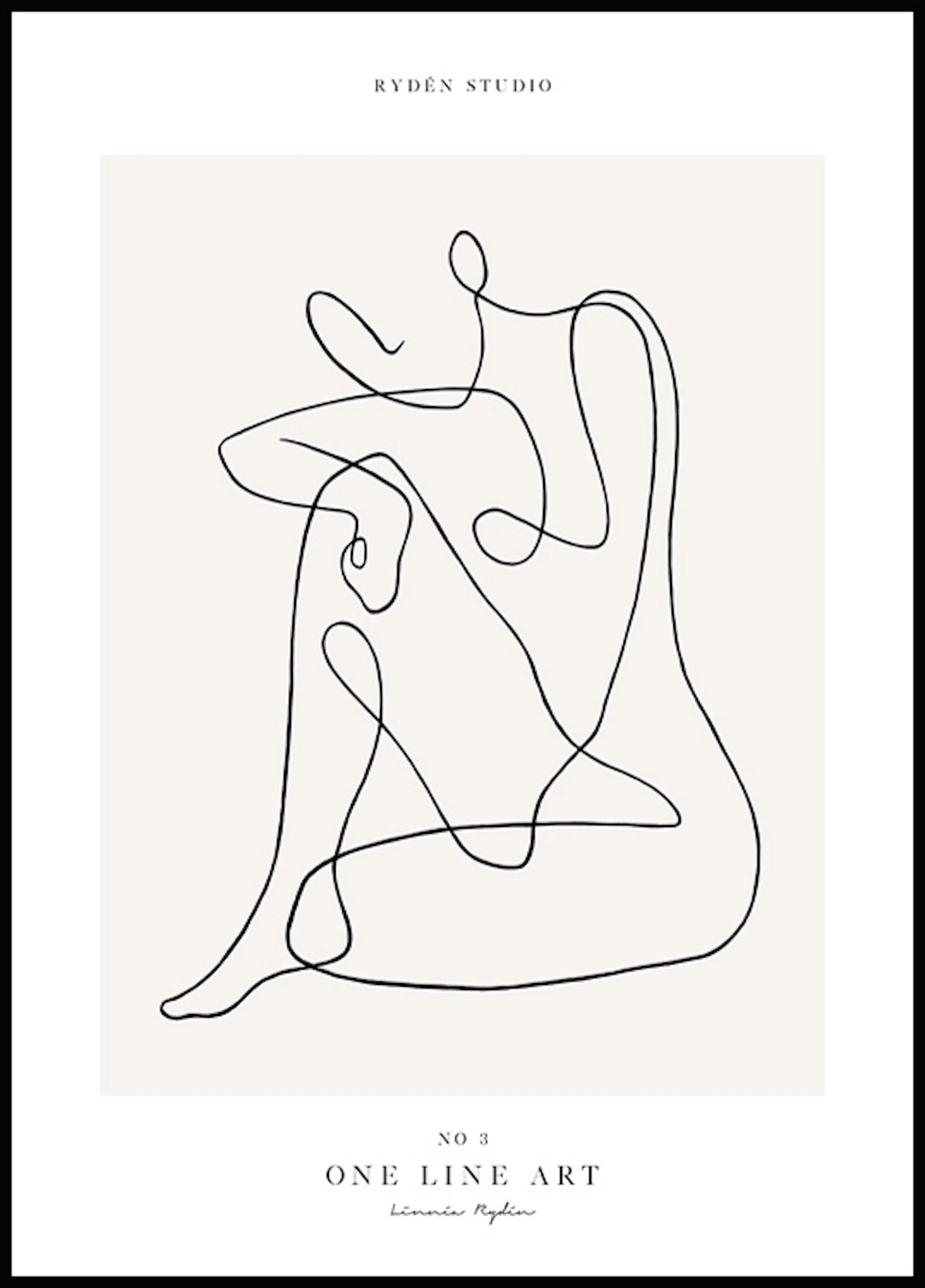 One Line Art No 1 Poster | Minimalist Prints Abstract Single Line ...