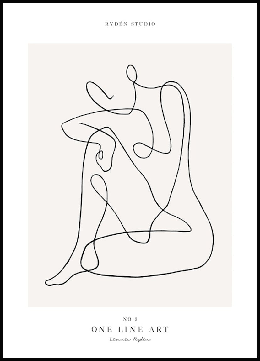 One Line Art No 1 Poster | One Line Art Decor for Your Home | Poster ...