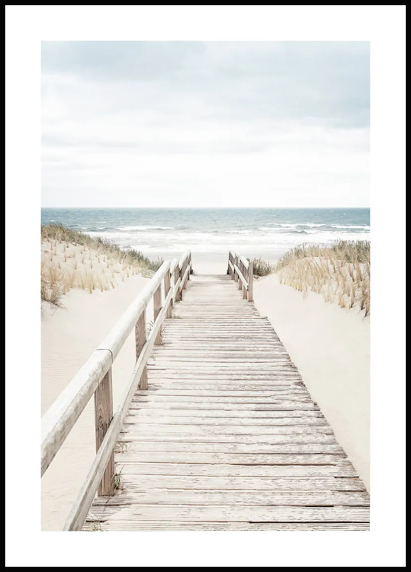 Blue Beach Wave Poster | Ocean Waves Poster Calming Blue Beach Wave ...