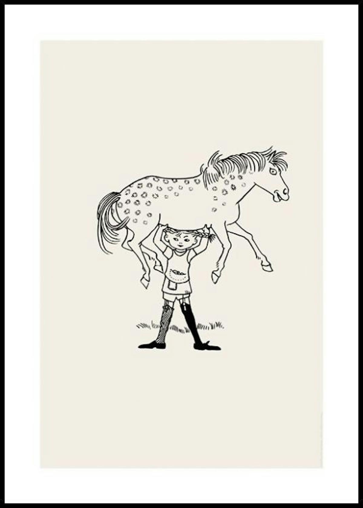 Pippi Langstrumpf isst Spaghetti Poster | Pippi Langstrumpf Spaghetti ...