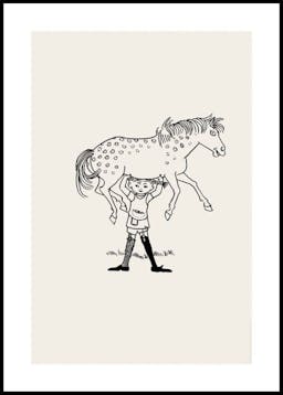 Pippi Langstrumpf isst Spaghetti Poster | Pippi Langstrumpf Spaghetti ...