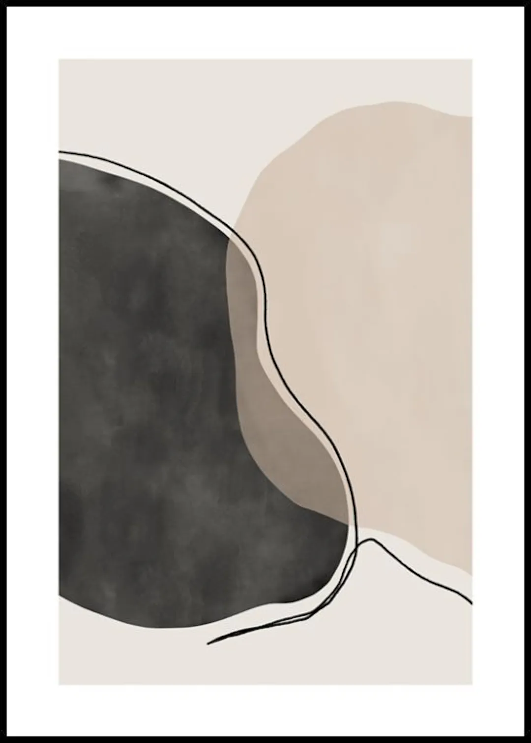 Chestnut Brown Line Print