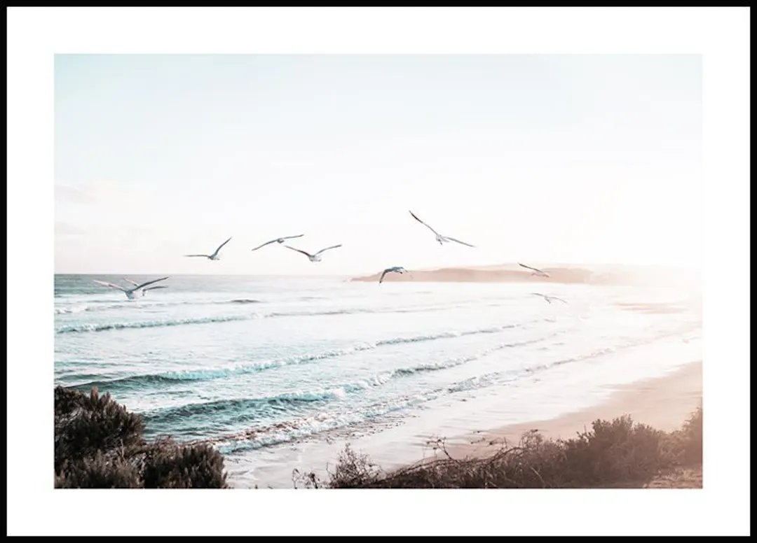 Glimmering Sea Poster | Glimmering Sea Beach Landscape | Poster Store UK