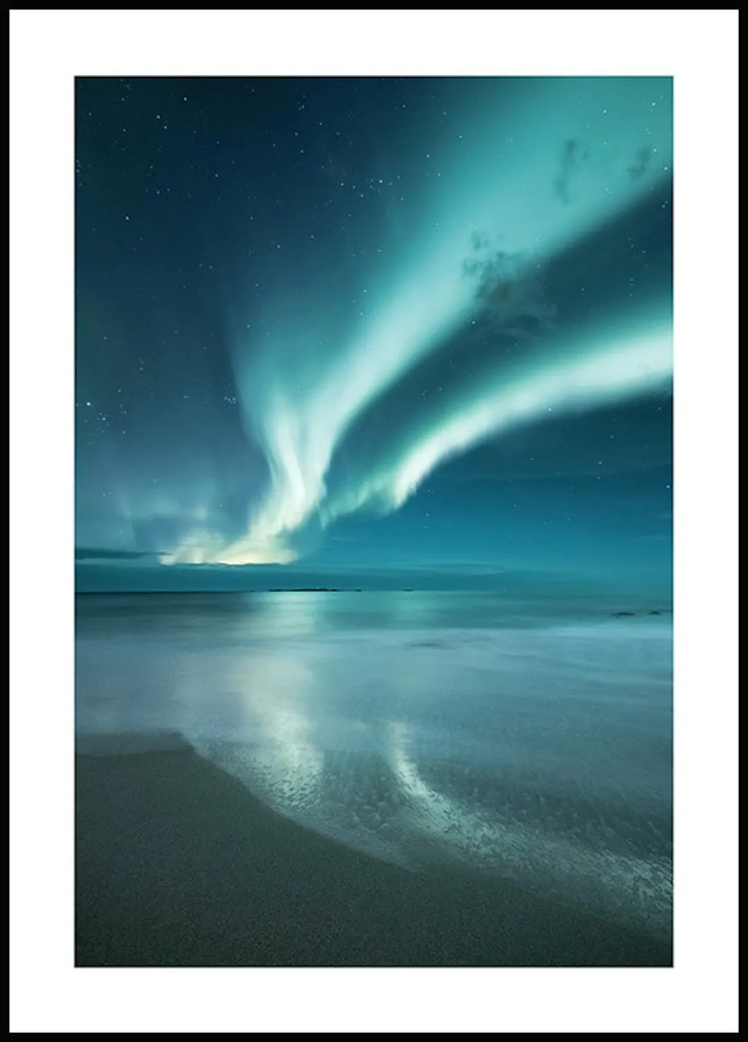 Canoes in the Lake Poster | Serene Mountain Lake Canoes | Poster Store UK