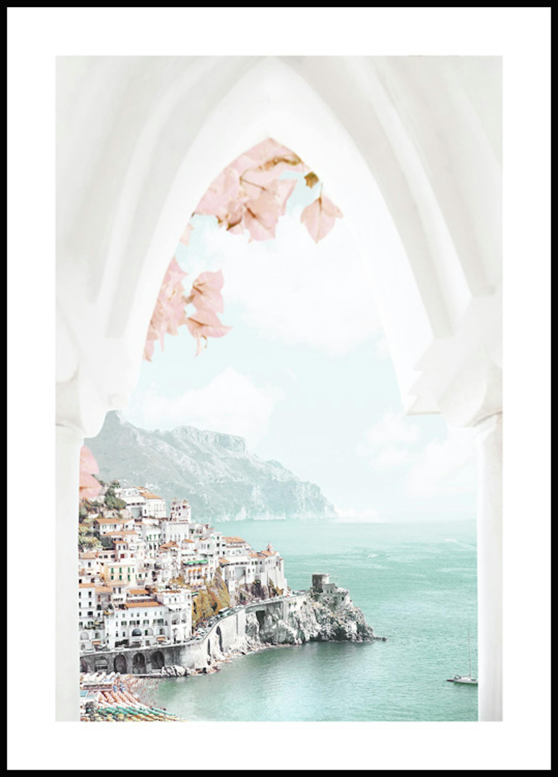 Calm Sunset Ocean Poster | Sunset Poster Orange Sky | Poster Store USA