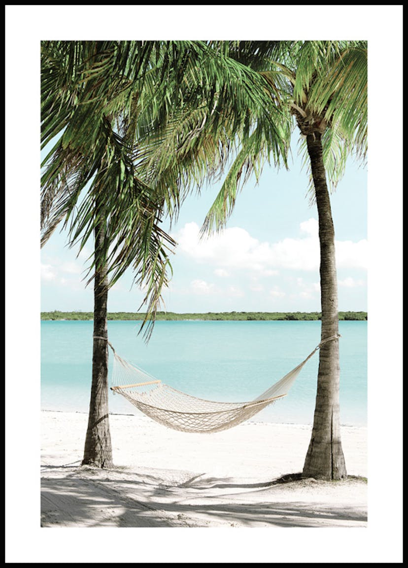 Caribbean Palm Tree Poster | Beach Artwork Serene Decor | Poster Store USA