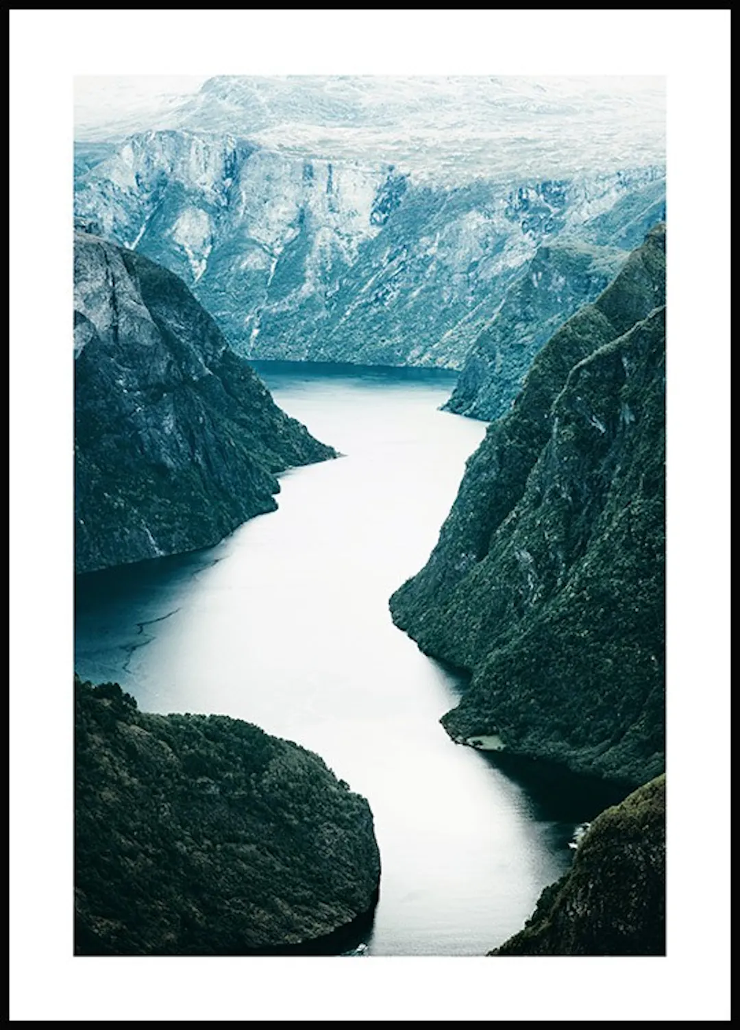Canoes in the Lake Poster | Serene Mountain Lake Canoes | Poster Store UK