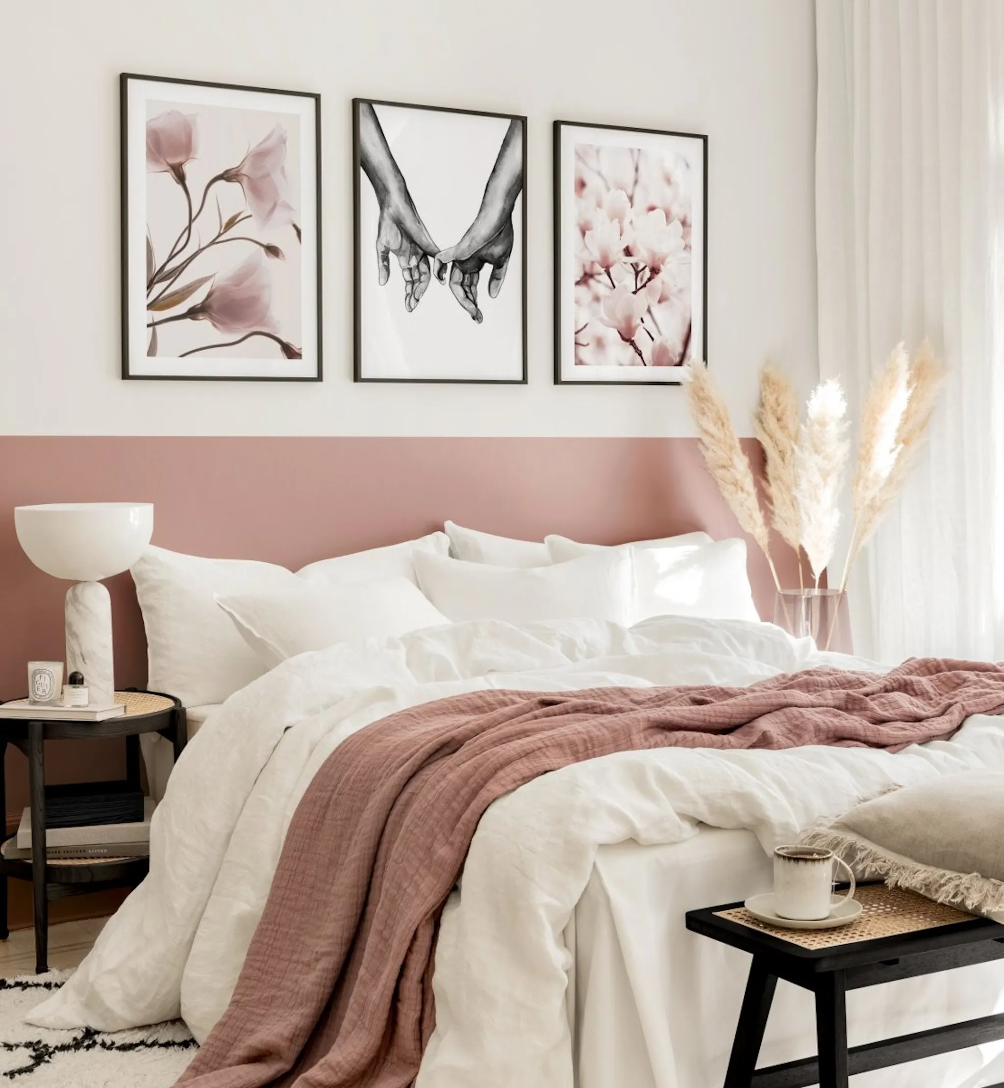 Floral romance gallery wall flower posters love prints bedroom wall art