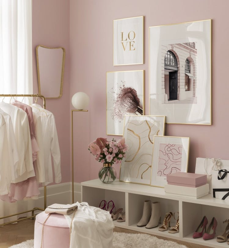 Gallerywall Poster | Elegant Pink and White Room Decor Art | Poster ...