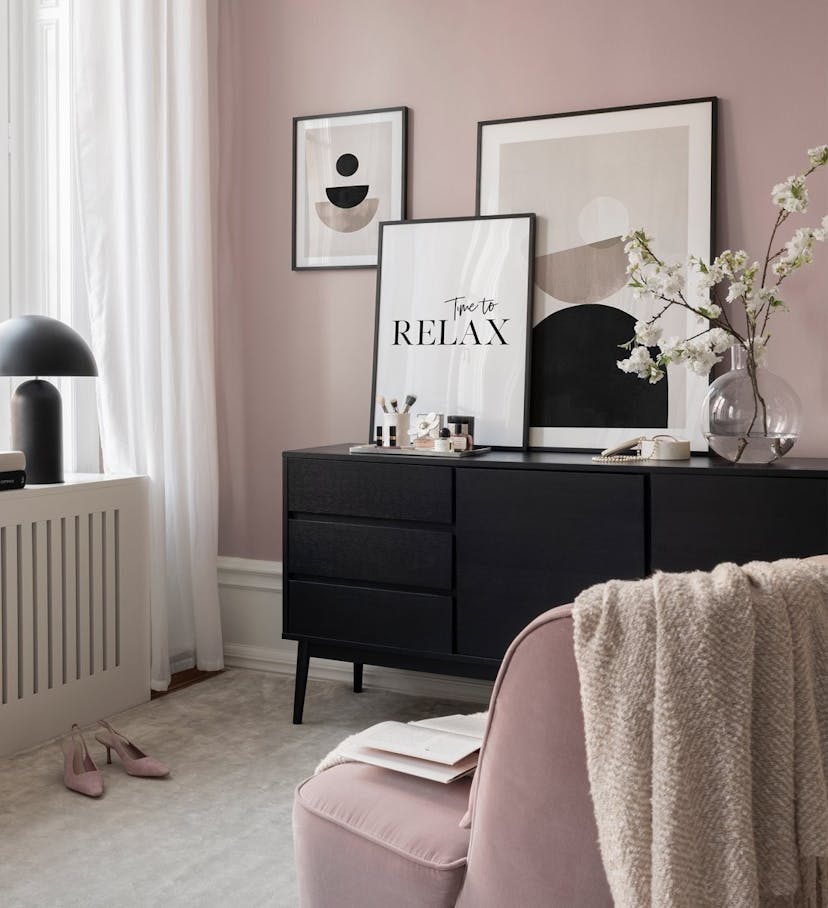 Time to Relax Poster Gallerywall | Elegant Abstract Art and Relaxation ...