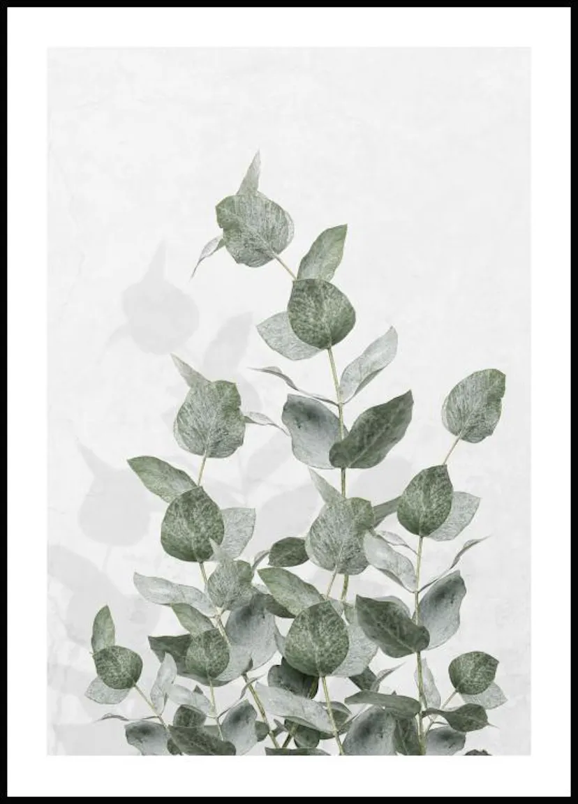 Eucalyptus No2 Poster | Eucalyptus Wall Art Green Watercolor Leaves ...