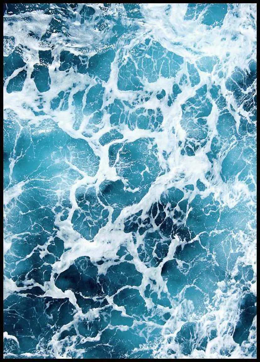 Surfers wave Poster - Landscape Print
