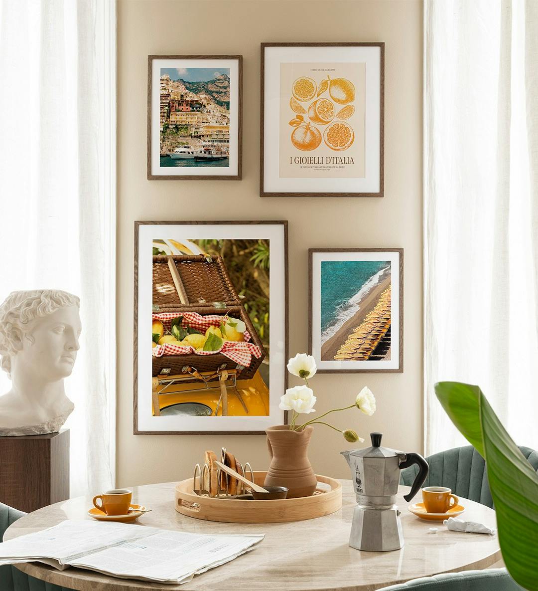 Cozy Room Gallery Wall Poster | Tranquil Room Art with Coastal and ...