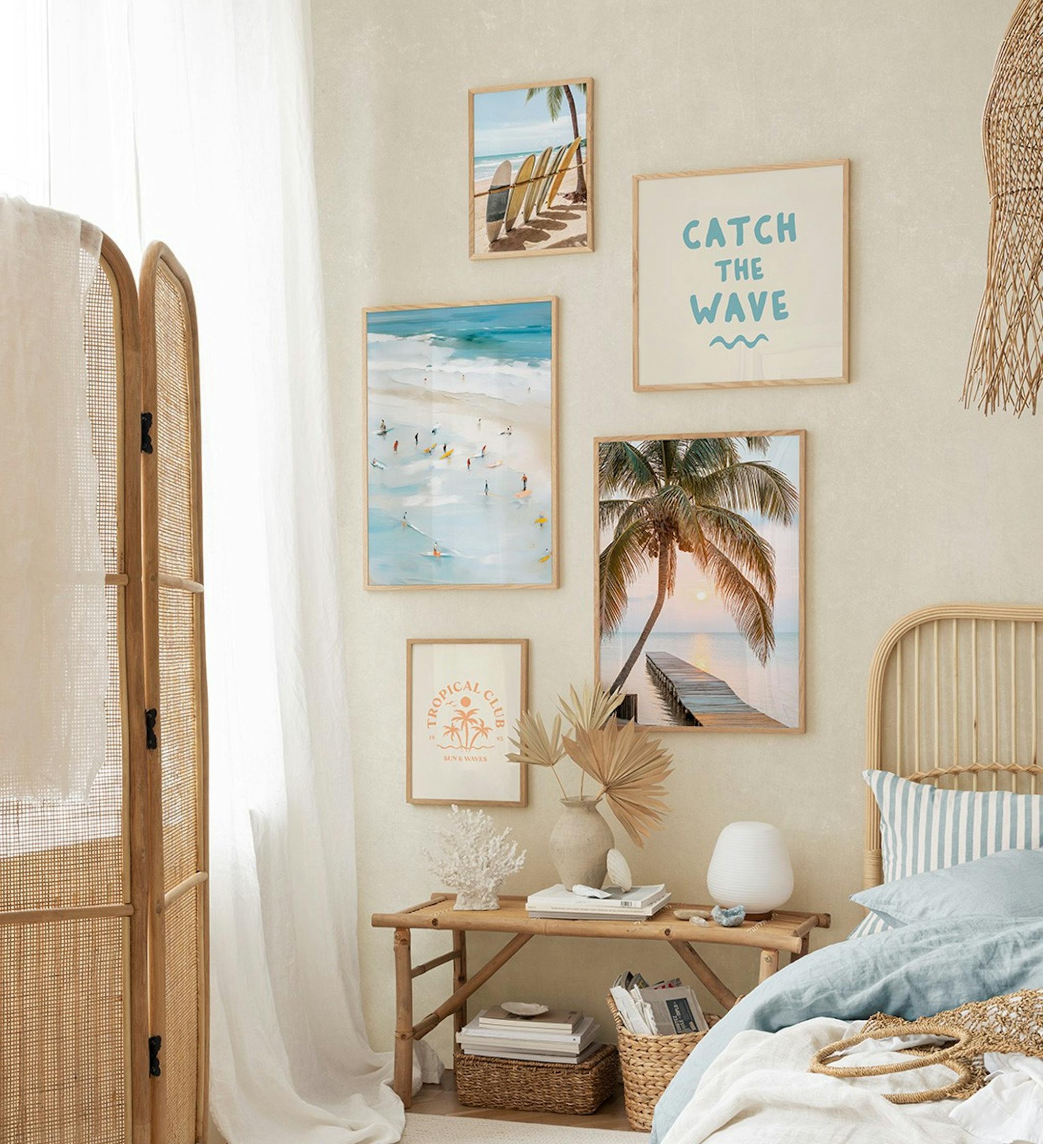 Beach Vibes Gallery Wall Poster | Cozy Beach-Themed Decor Wall Art ...