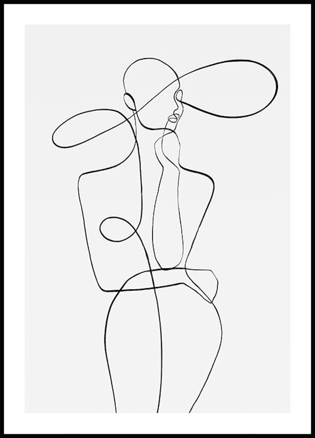 Line Art no2 poster - illustration posters online