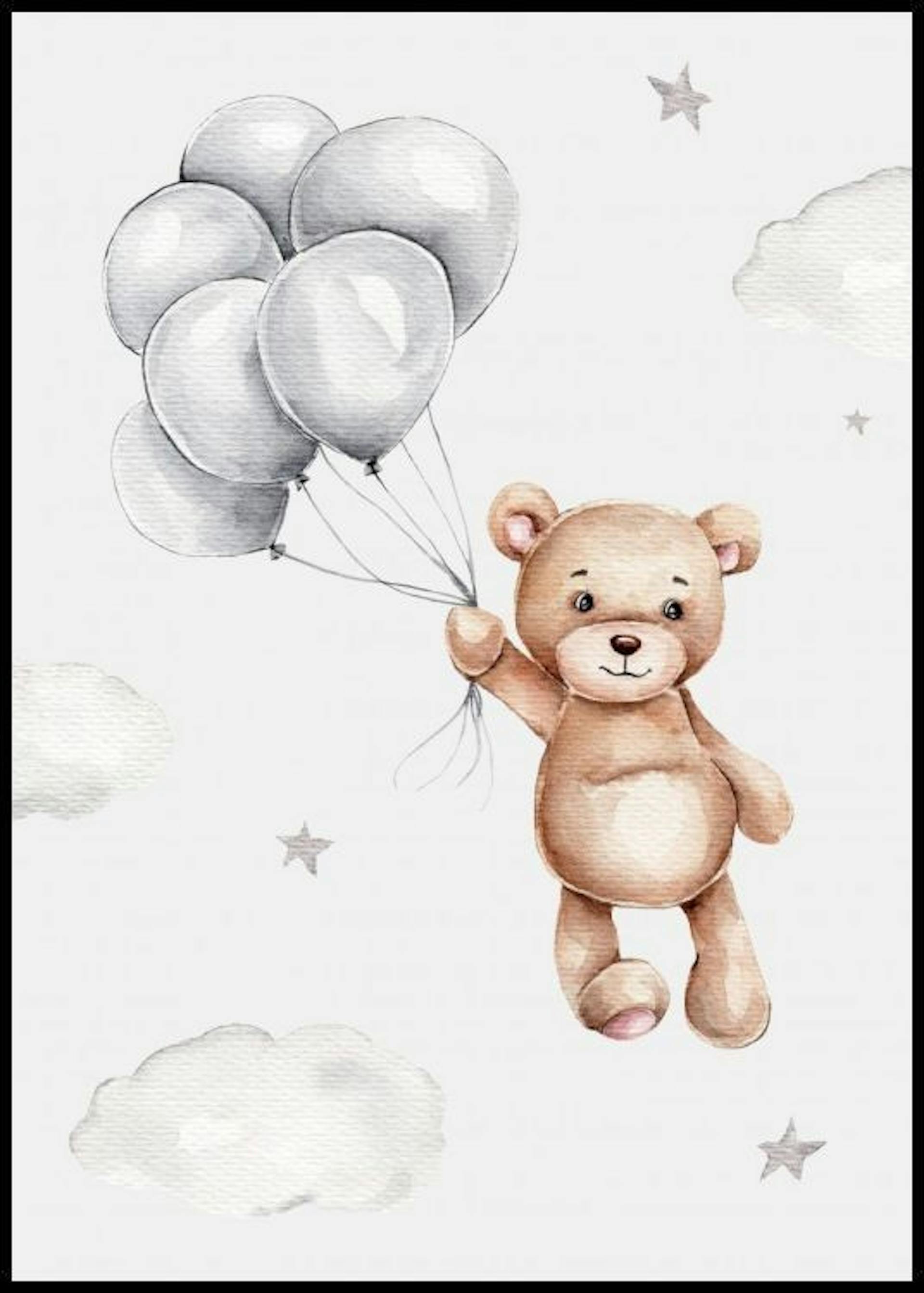 Kids Teddy Bear Poster Pack | Charming Nursery Wall Art | Poster Store USA