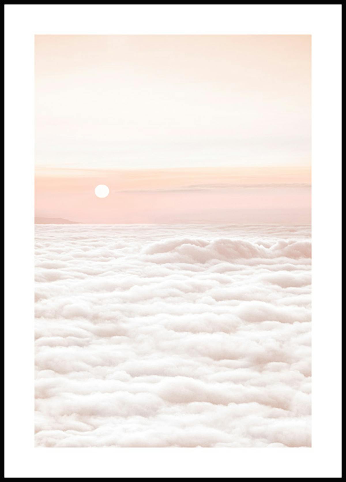 Calm Sunset Ocean Poster | Sunset Poster Orange Sky | Poster Store USA