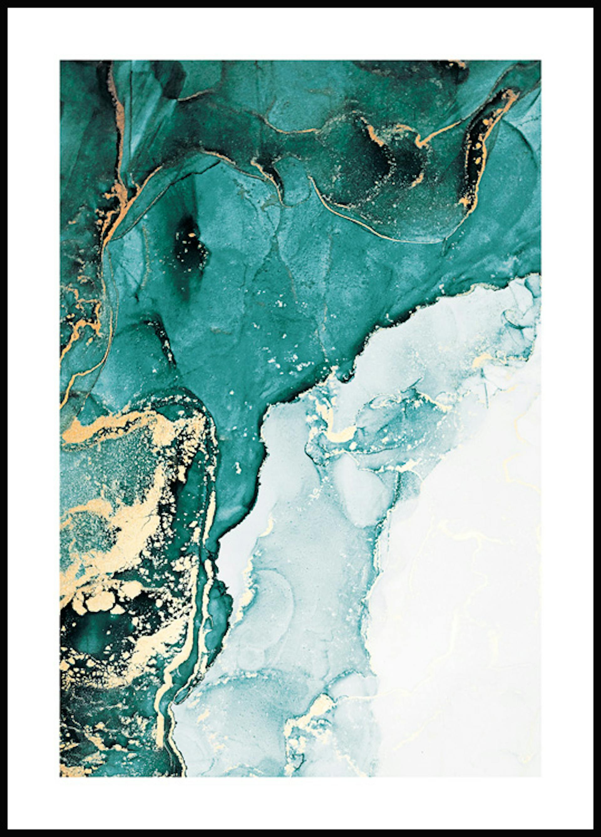 Green Marble No1 Poster | Elegant Marble Poster | Poster Store USA