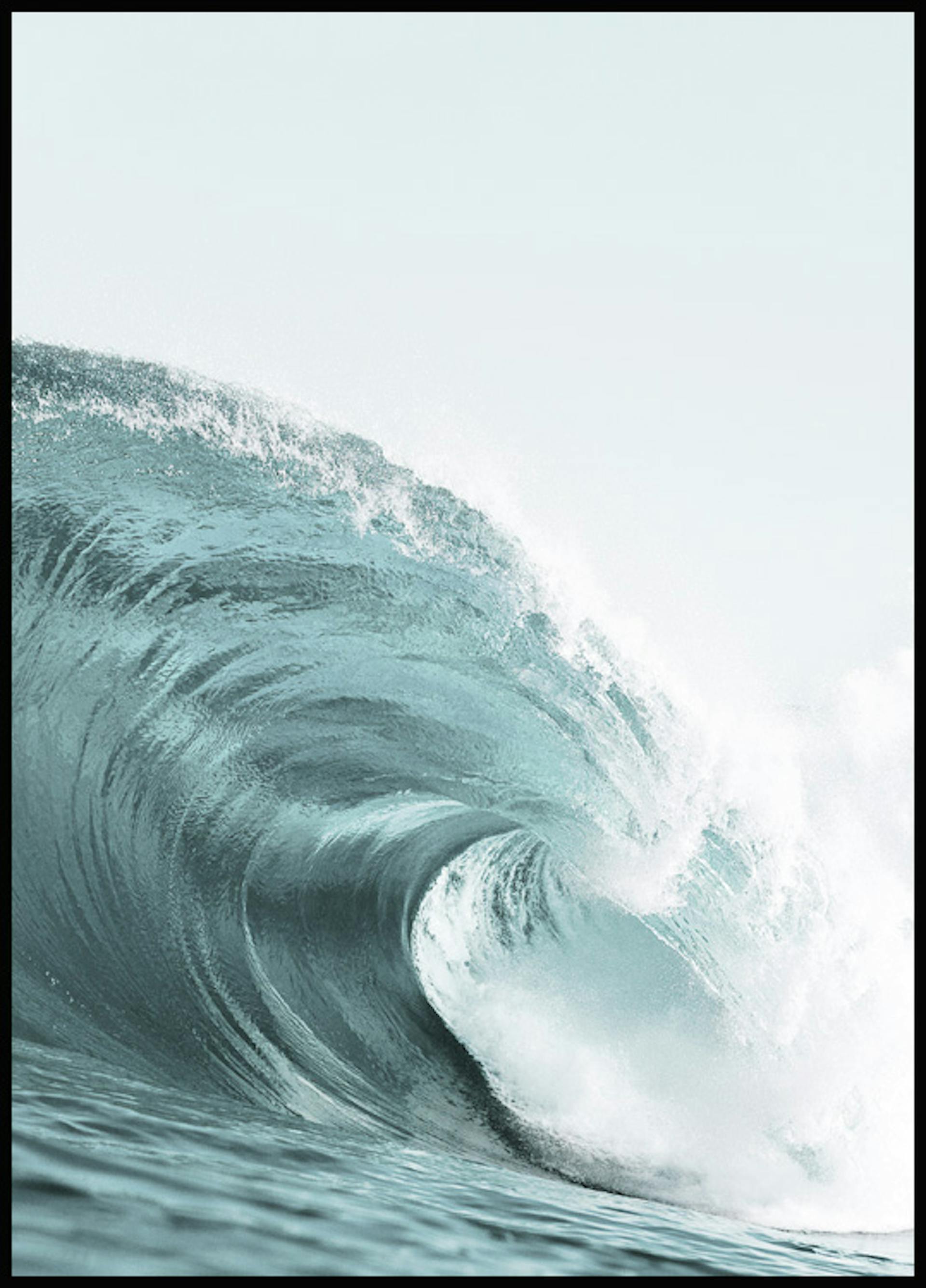 Surfers Wave. Poster | Affiche artistique des vagues océaniques bleues ...