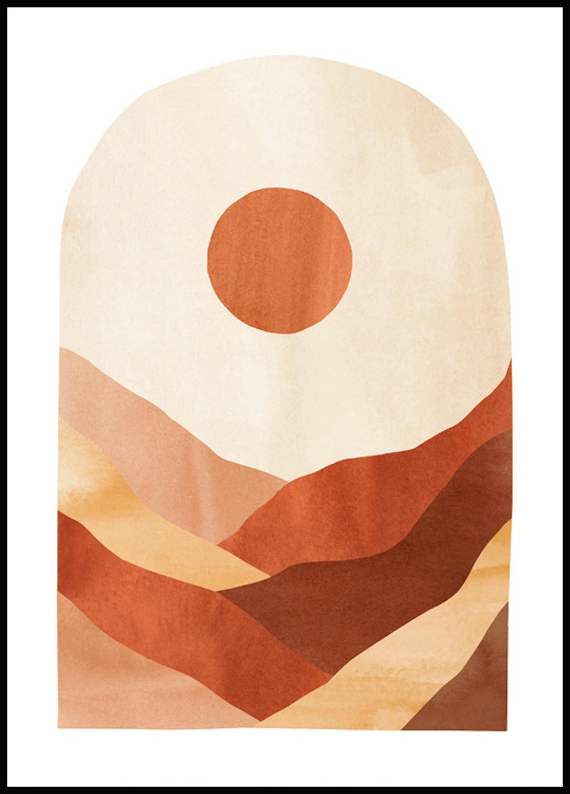 Abstract Sunset Poster | Abstract Sunset Wall Art for Modern Homes ...