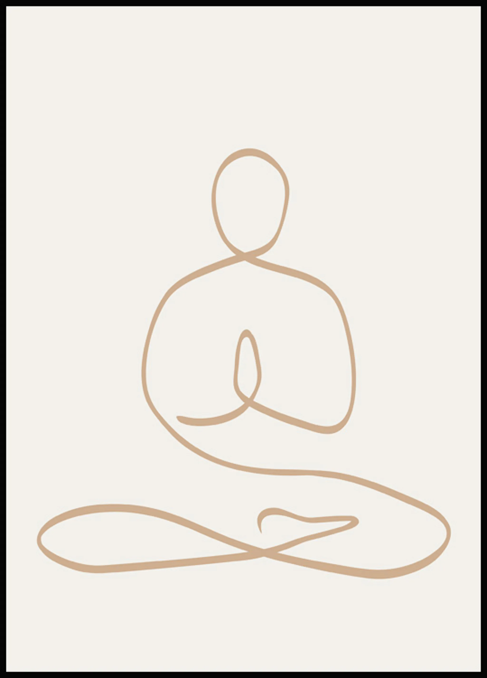 Yoga Poses Poster | Yoga Poster Light Beige for Home Decor | Poster ...