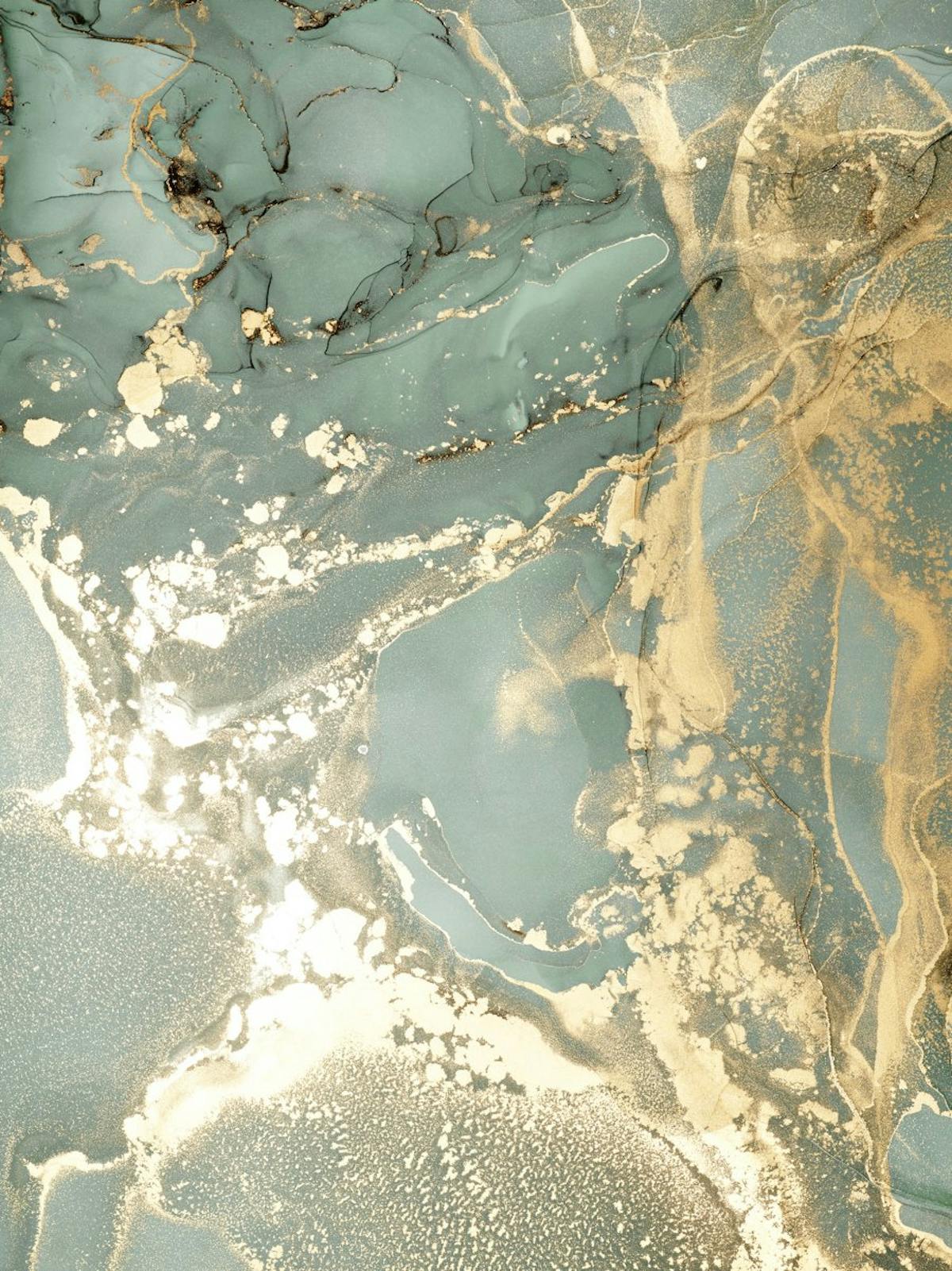 Cozy Living Room Gallerywall Poster | Elegant Mint Green and Gold Art ...