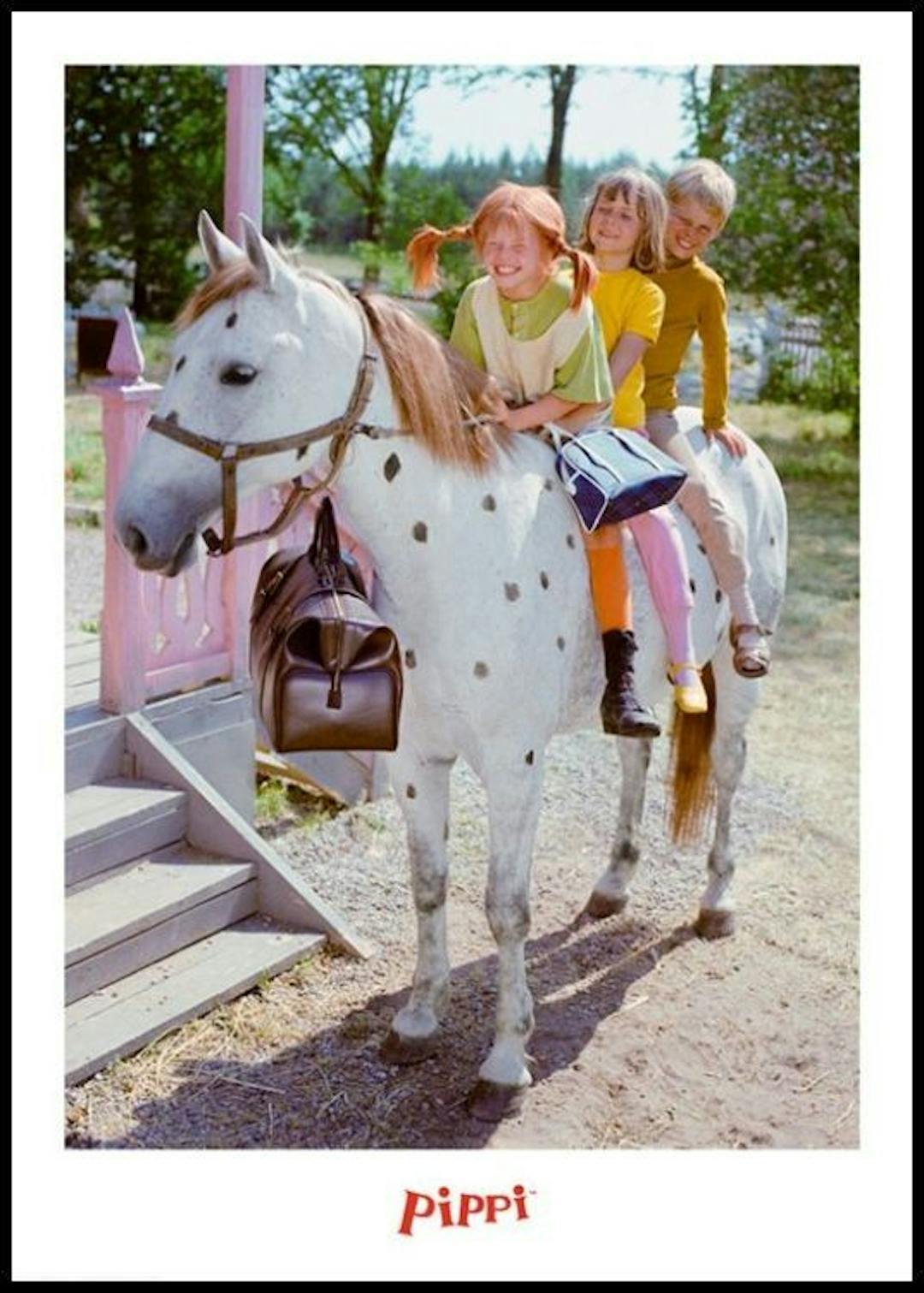 Pippi Langstrumpf isst Spaghetti Poster