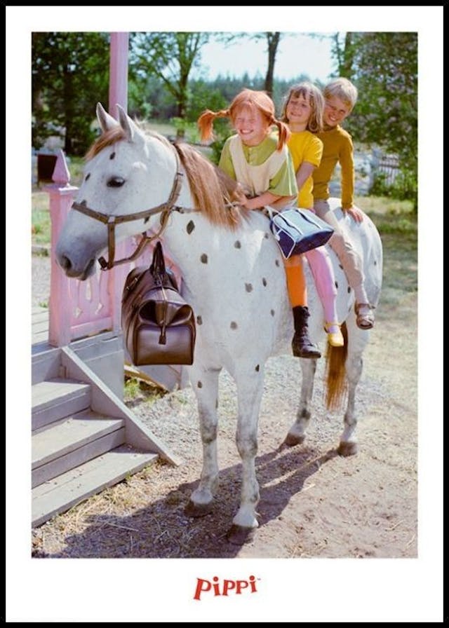 Pippi Langstrumpf isst Spaghetti Poster