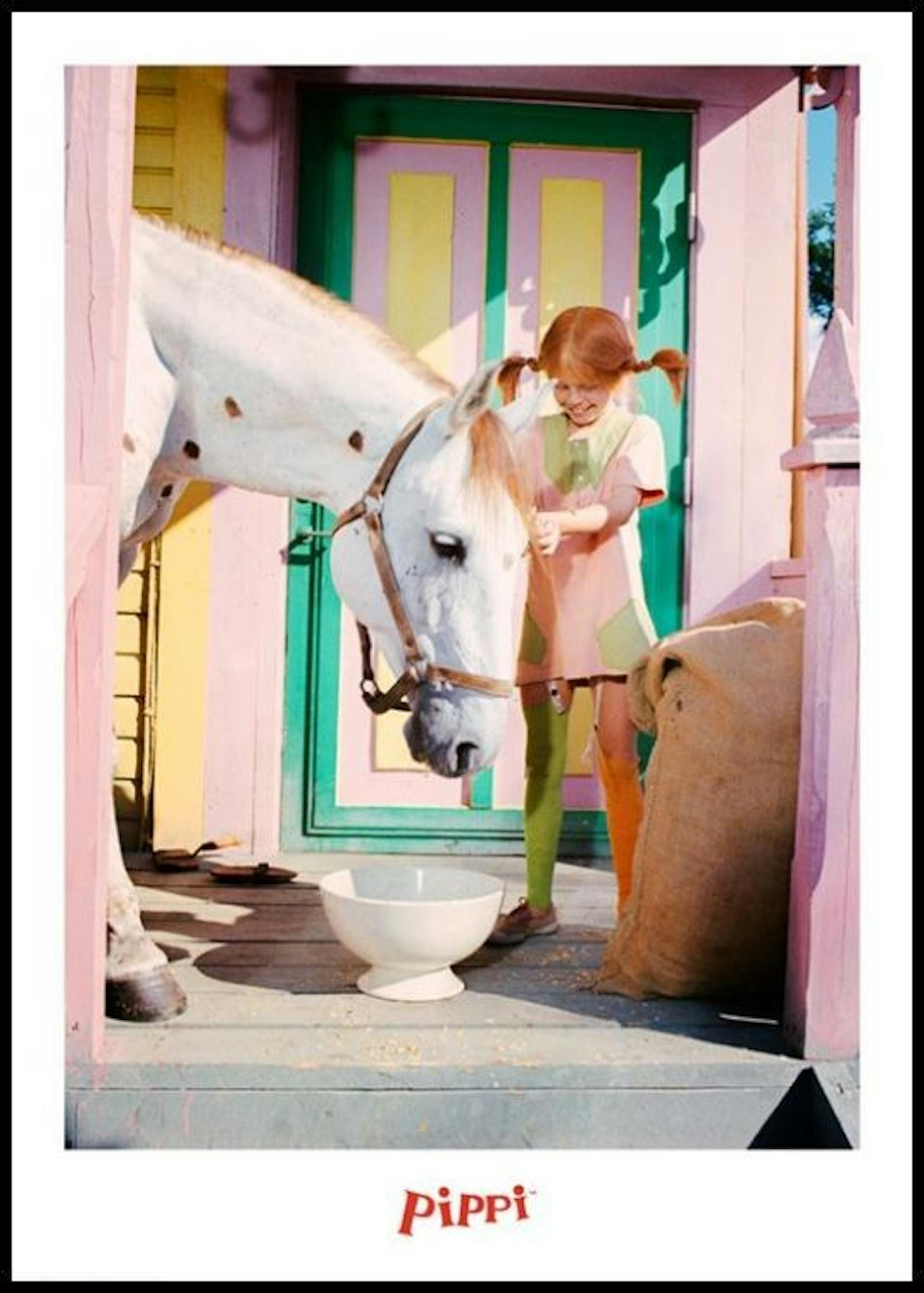 Pippi Langstrumpf isst Spaghetti Poster
