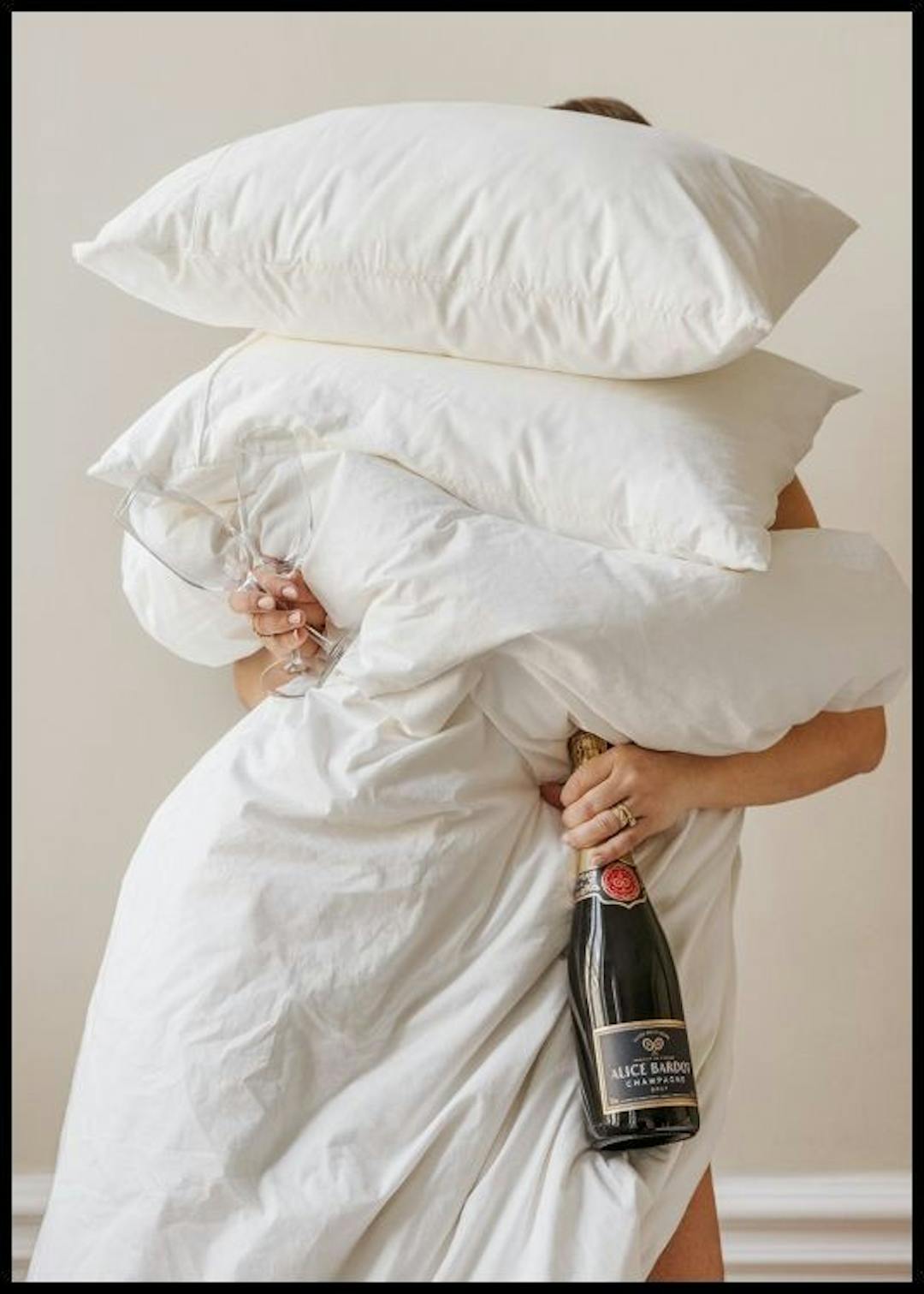 Refill Please Poster | Champagne in Bed | Poster Store UK