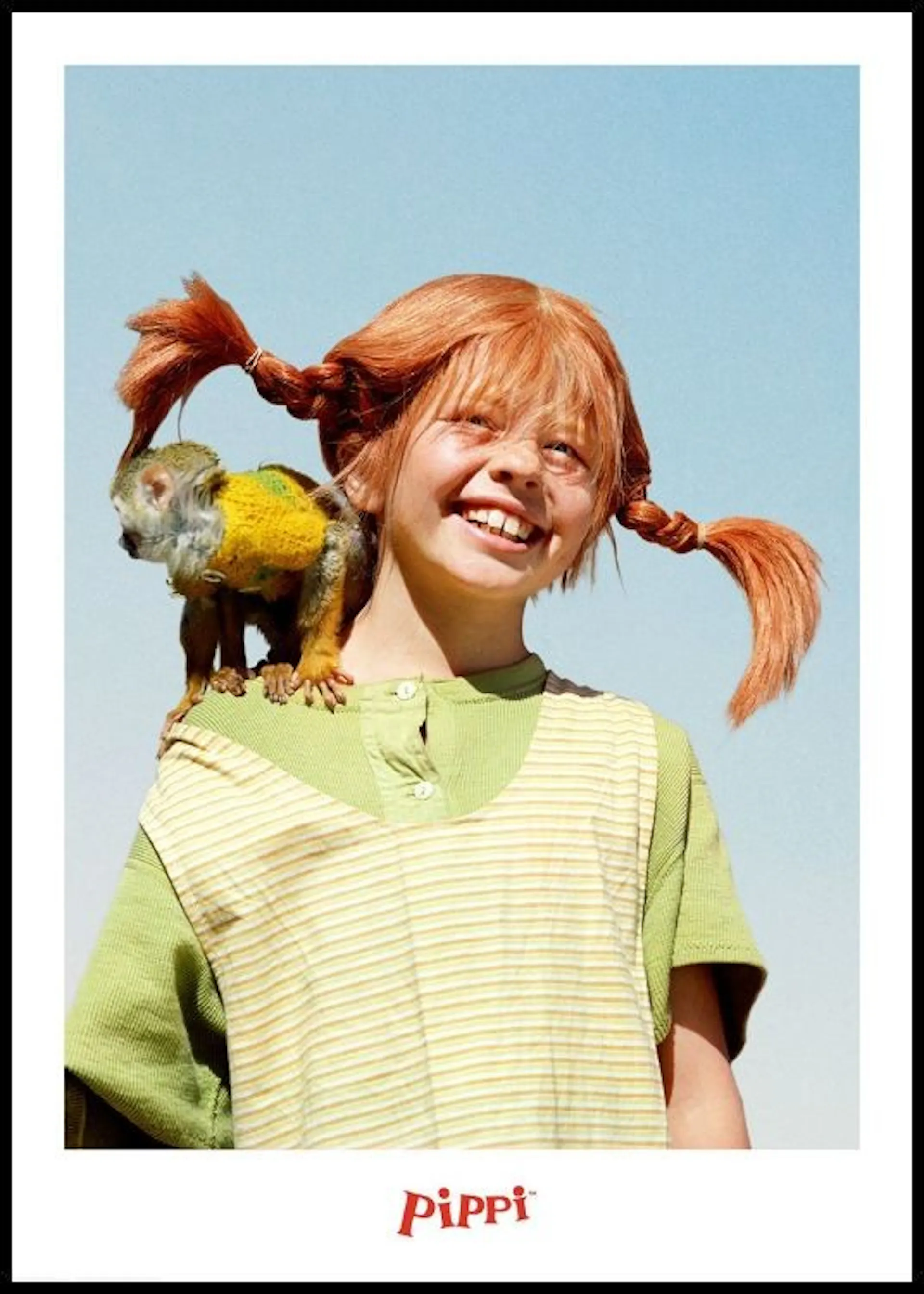 Pippi Långstrump på hästen Poster | Färgglad konst med Pippi och häst ...