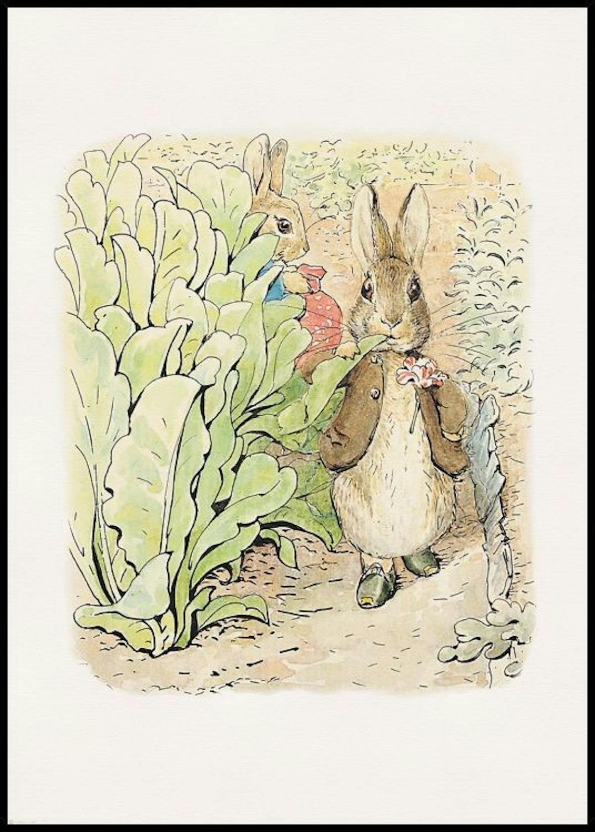 Peter Rabbit Illustration Poster | Watercolor Poster Rabbit | Whimsical ...