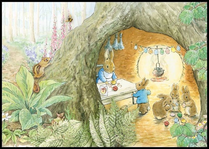 Peter Rabbit Characters Poster | Bunny Art Watercolor Illustration ...