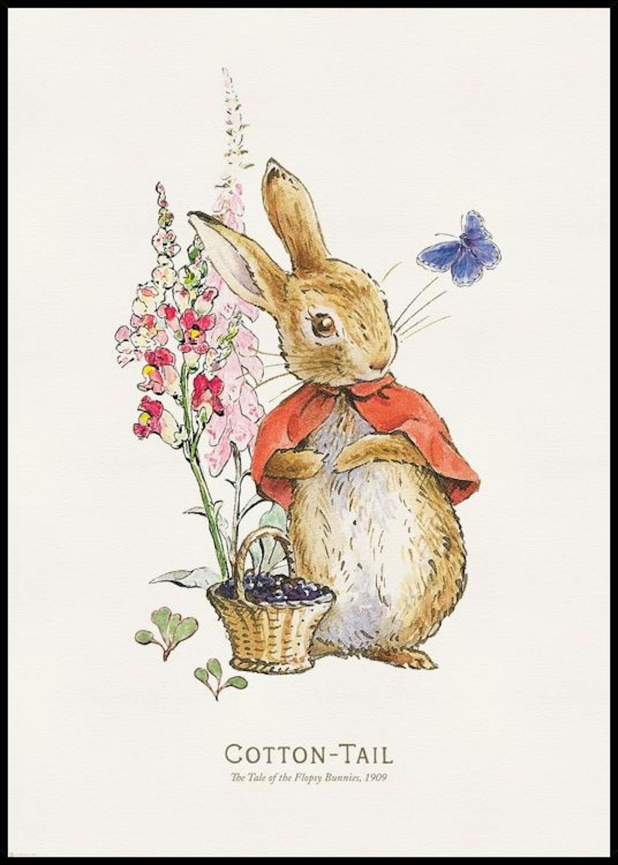 Peter Rabbit Characters Poster | Bunny Art Watercolor Illustration ...